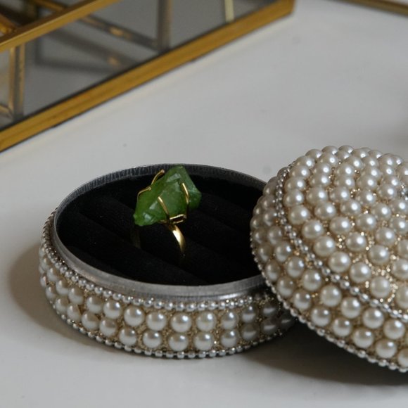 Zara | Jewelry | Brand New Gold Plated Brass With Real Raw Stone Finger ...